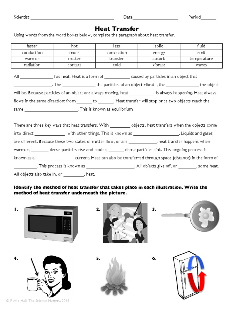 Heat Transfer Practice Worksheet | PDF | Heat Transfer | Convection