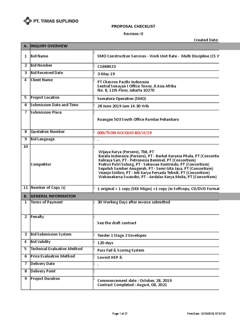 Q-000 - CPI (Checklist - SMO CS WUR MD C1668423) | PDF | Economic ...
