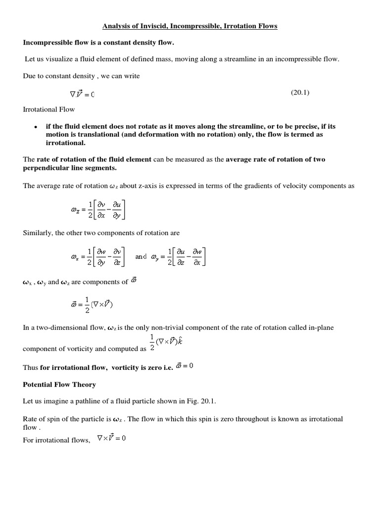 Understanding the Fundamentals of Inviscid, Incompressible ...