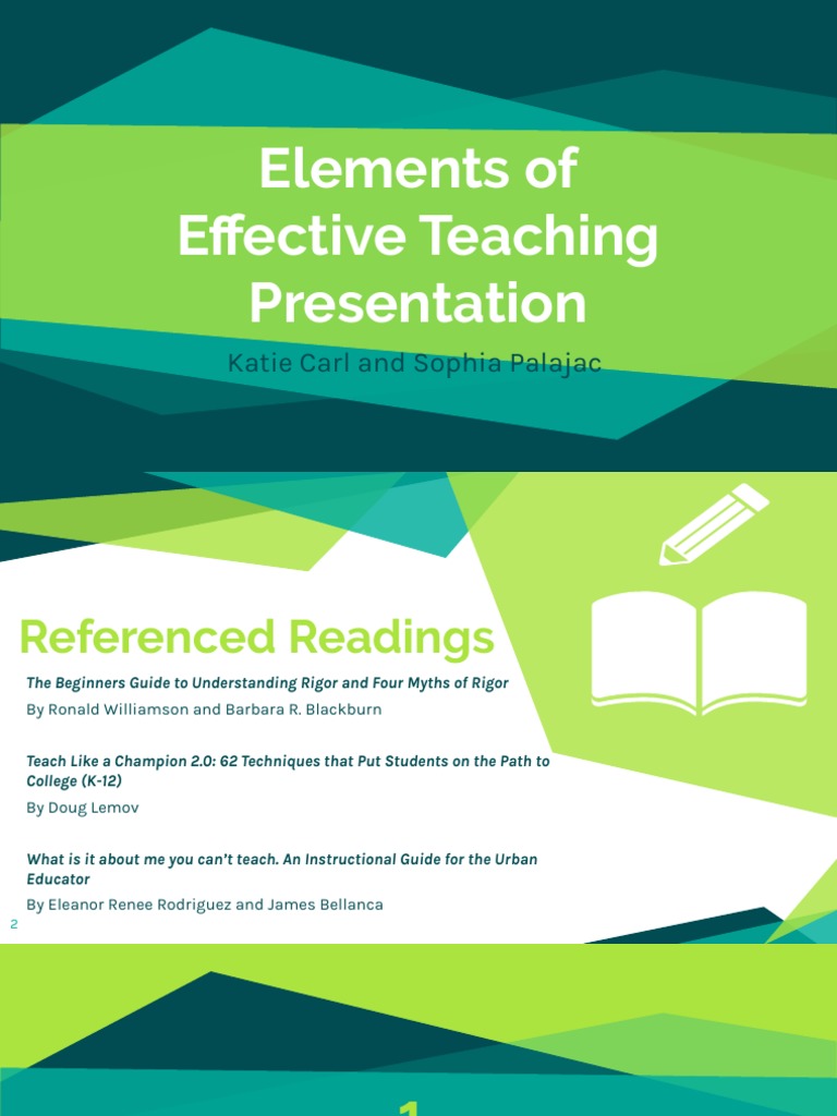 Educ 310-01 Elements of Effective Teaching Presentation | PDF ...