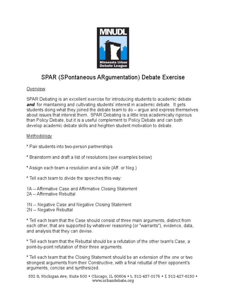 Spar Debate | PDF | Public Sphere