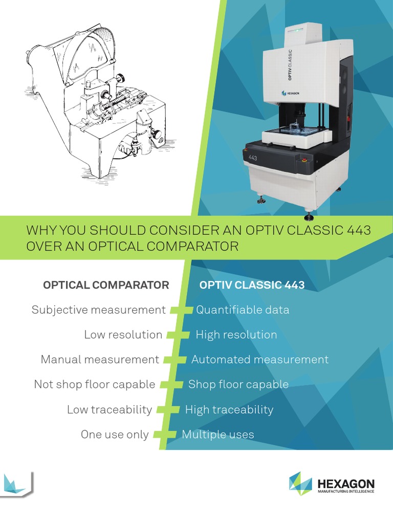 Hexagon MI Optiv Classic 443 Vs Comparator Flyer A4 en | PDF