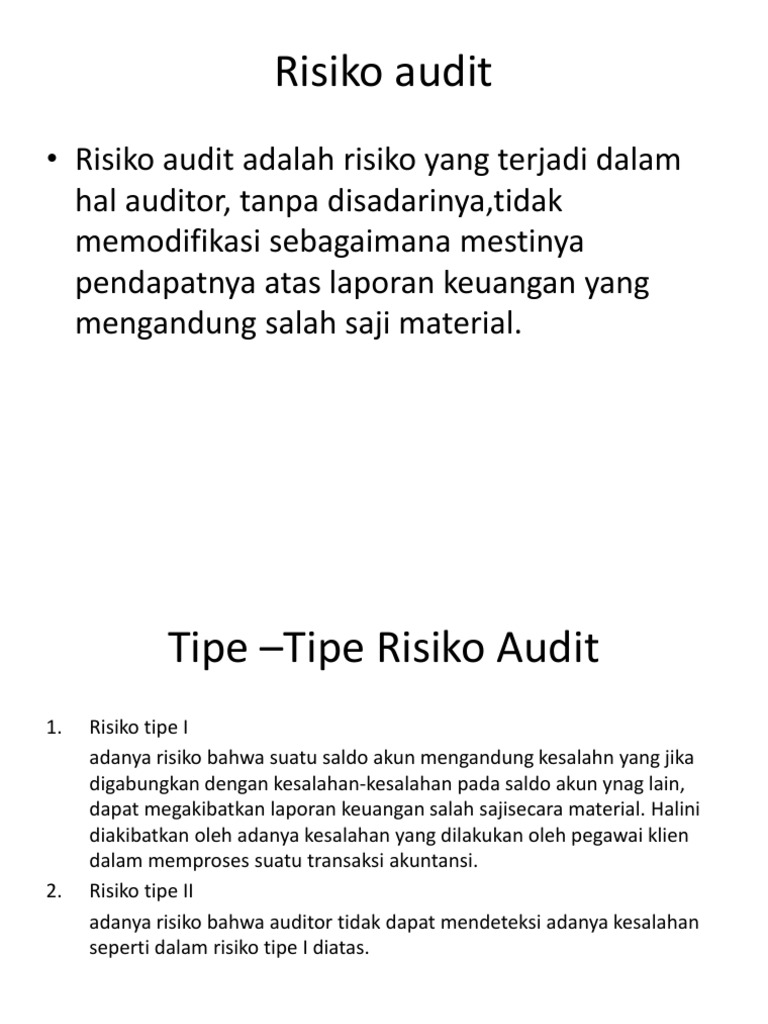 Risiko Audit | PDF