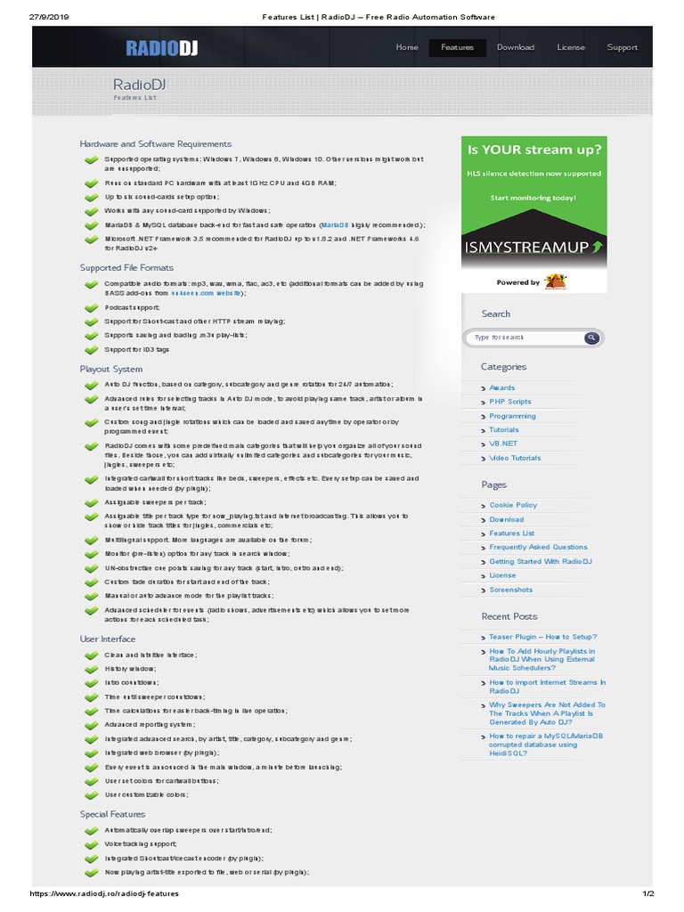 RadioDJ Automation Features Guide | PDF | World Wide Web | Internet & Web