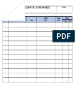 LOTO Log Sheet | PDF