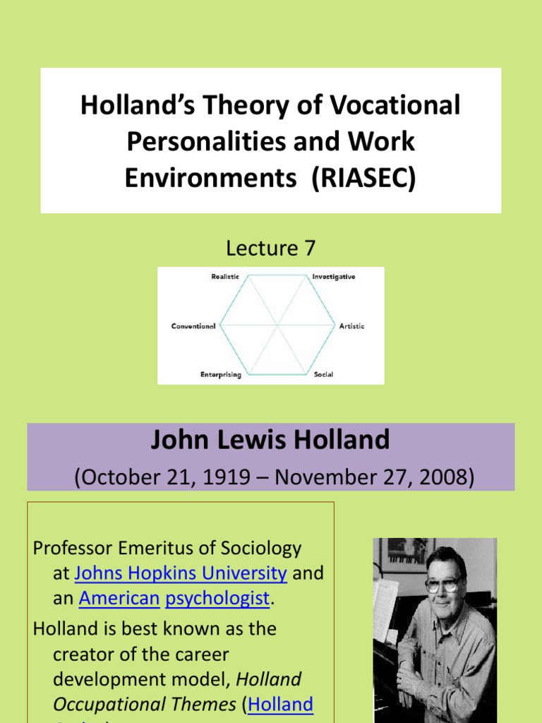Hollands Career Typology | PDF | Personality Type | Science