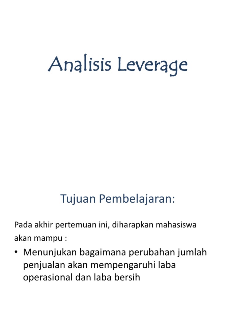 Analisis Leverage | PDF