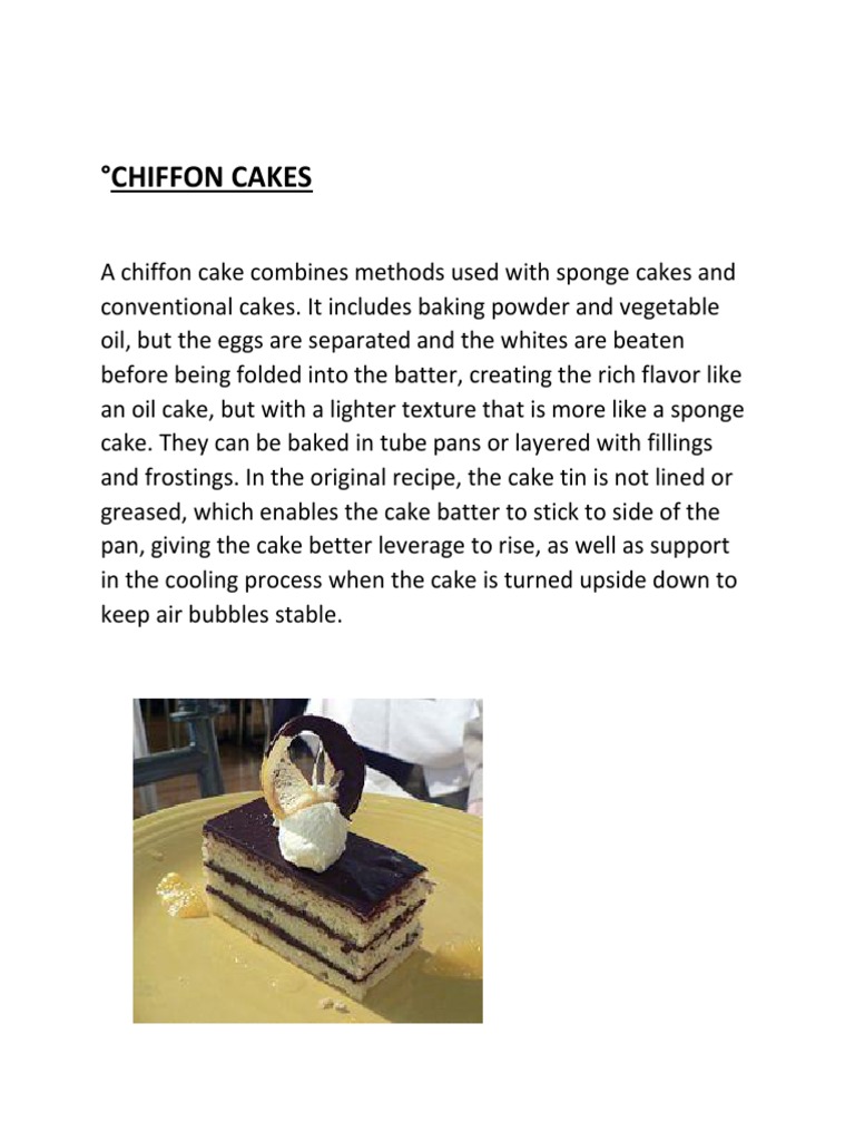 Study About Cakes | PDF | Cakes | Chocolate