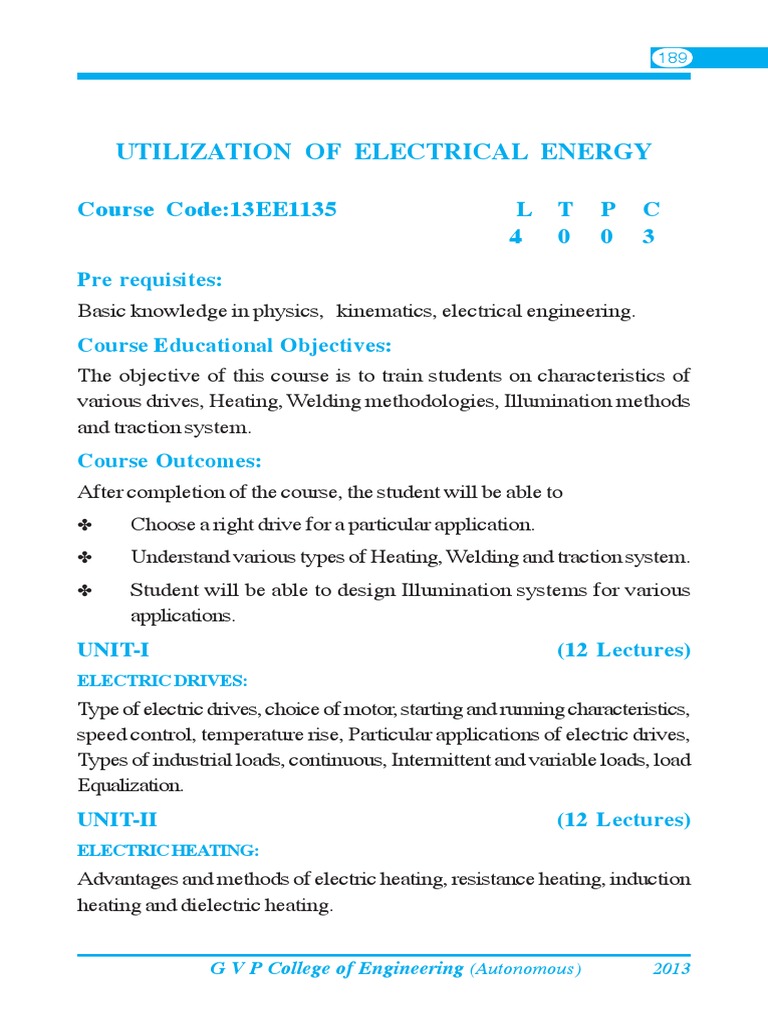 Utilization of Electrical Energy | PDF | Lighting | Incandescent Light Bulb