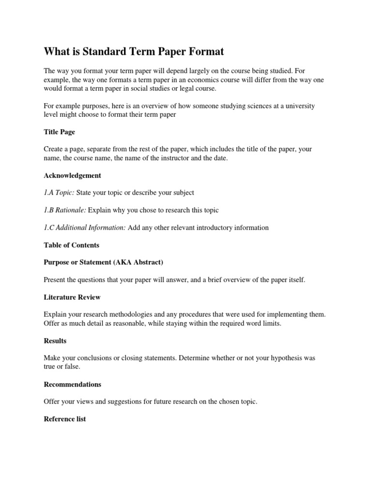 How To Write A Term Paper | PDF | Thesis | Scientific Method