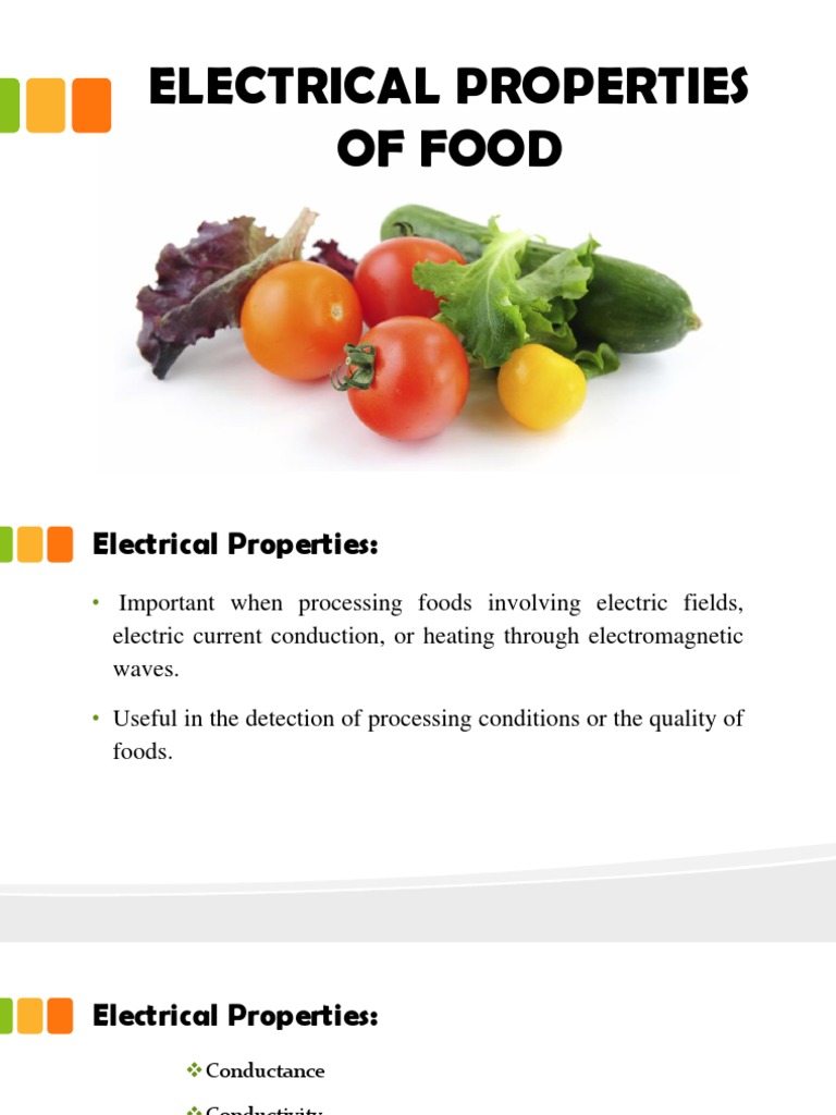 Electrical Properties of Food | PDF | Electrical Resistivity And Conductivity | Electrical ...