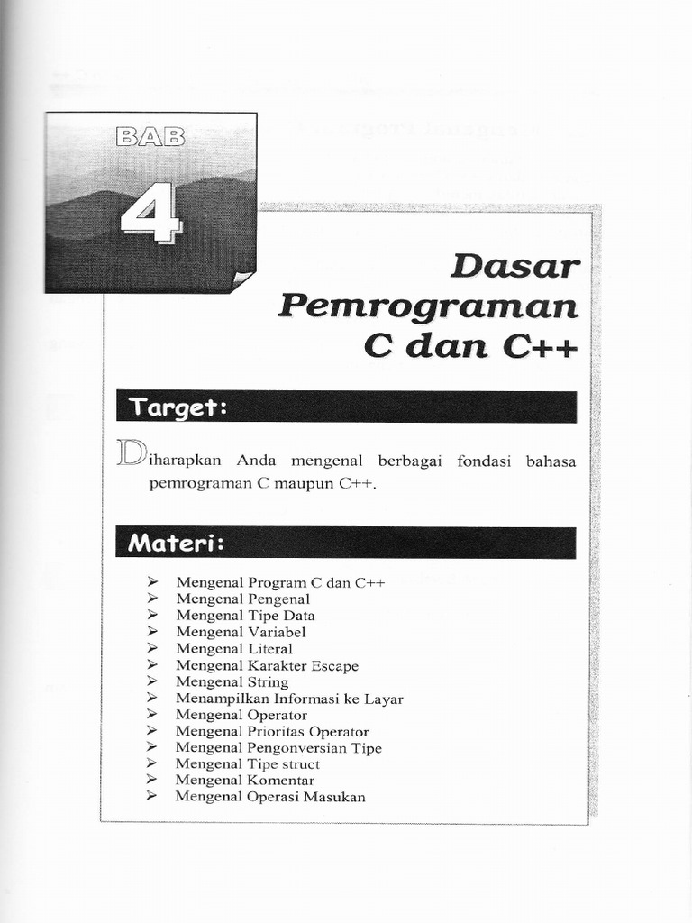 Bab-4. Dasar Pemrograman C Dan C-Plus Plus | PDF | Metode & Bahan Ajar