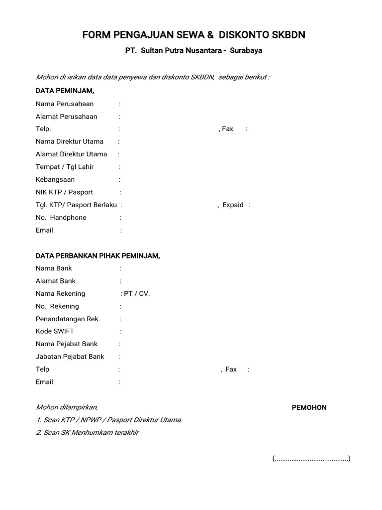 Form Pengajuan SPN PDF | PDF