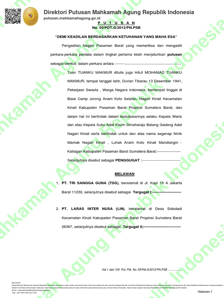 Contoh Putusan 6 PDF | PDF