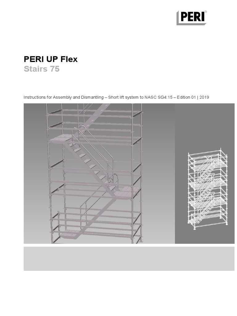 Peri Up Flex Stairs 75 sg4 15 Instructions For Assembly and Use PDF | PDF | Scaffolding | Stairs