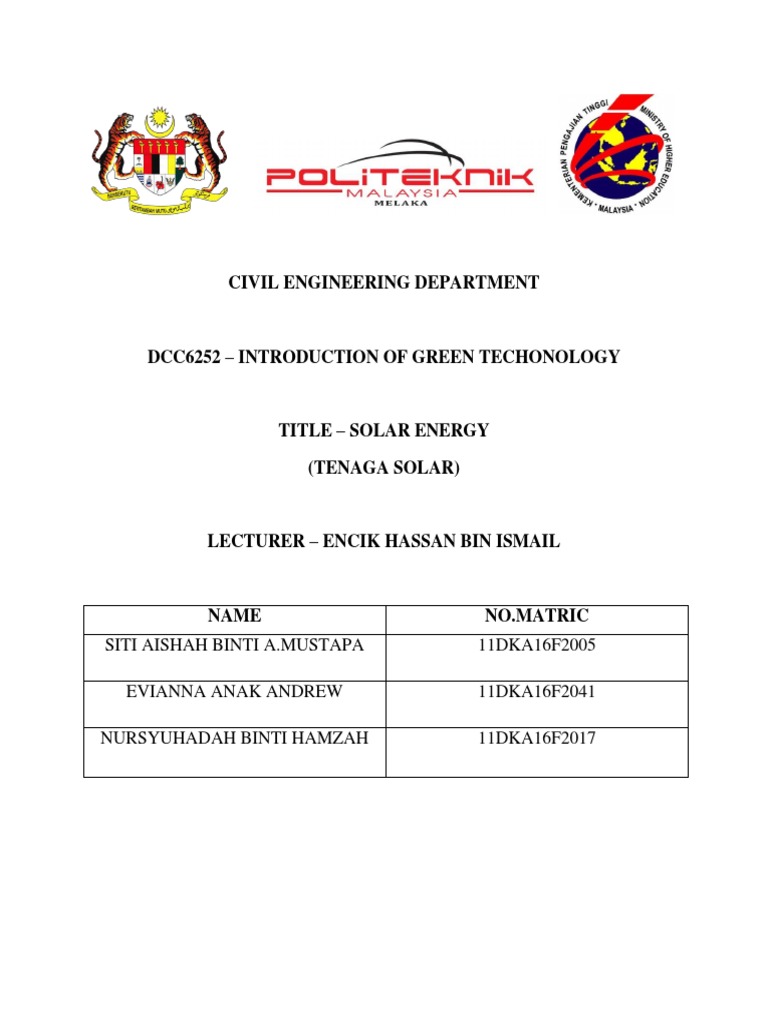 Green Assignment | PDF | Solar Energy | Solar Power