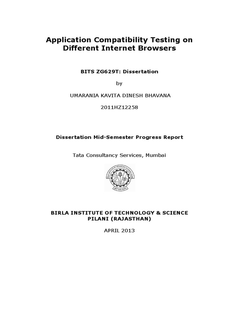 Dissertation | PDF | Software Testing | Application Software