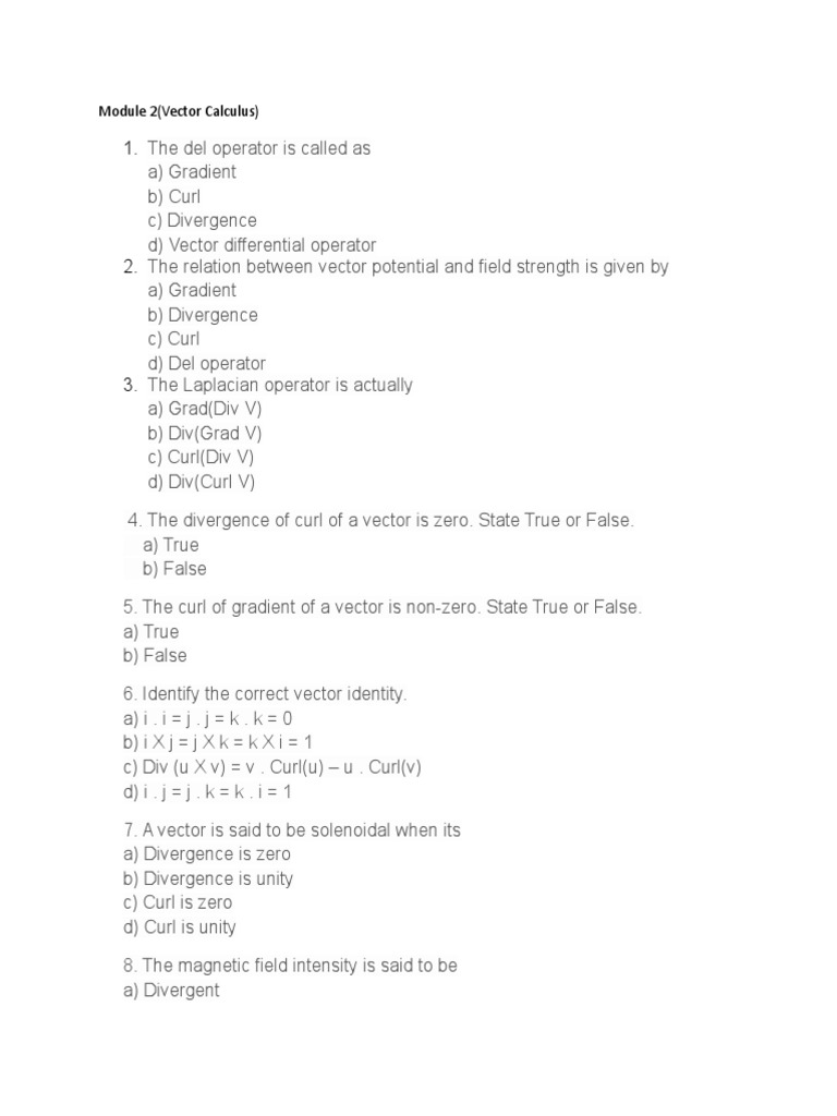 Vector Calculus and Electromagnetism Modules | PDF | Dielectric ...