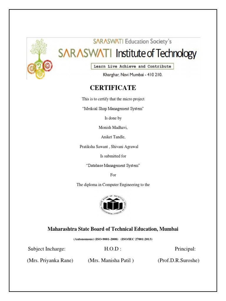 DMS - Micro Project | PDF | Databases | Information Technology Management