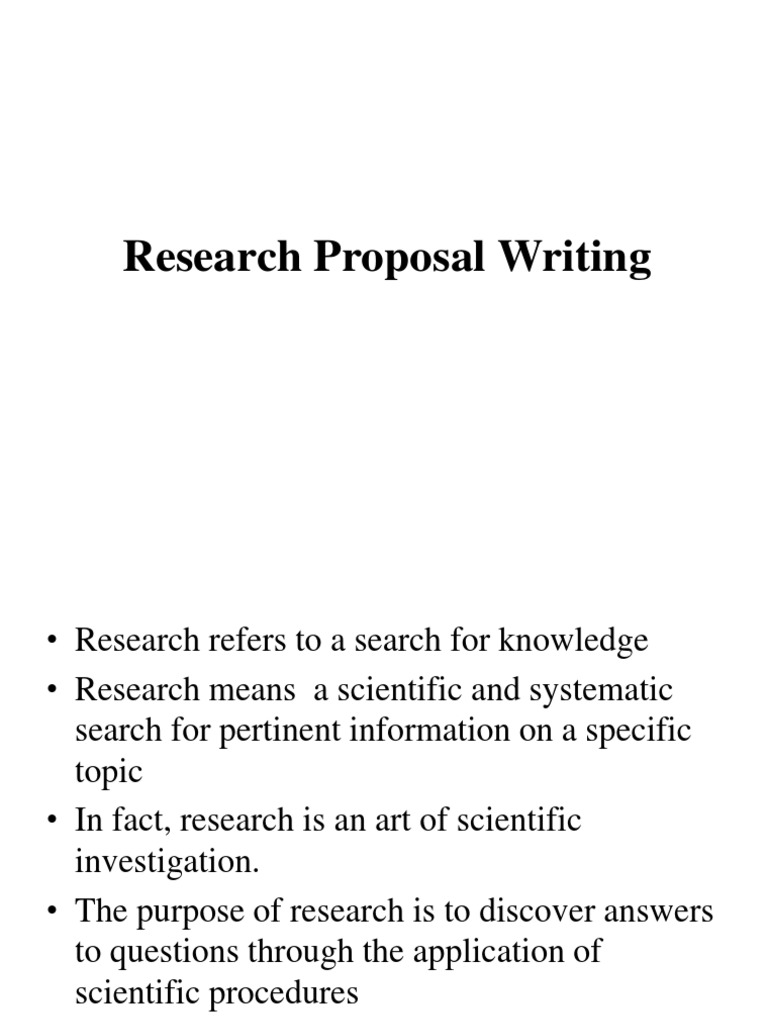 Research Proposal Writing Guide | PDF | Scientific Method | Justification