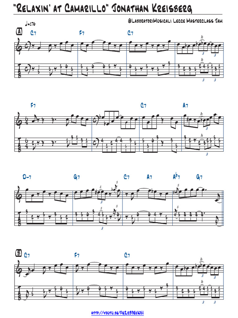 "Relaxin' at Camarillo" Jonathan Kreisberg Transcription With TAB | PDF