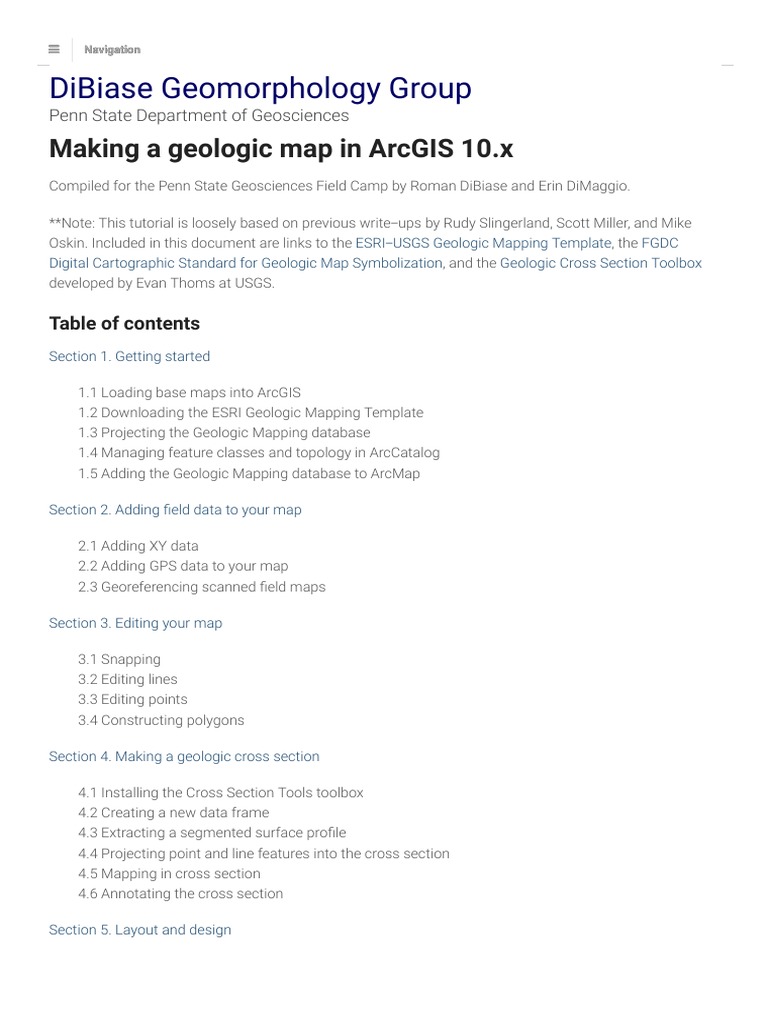 Making A Geologic Map in ArcGIS 10 PDF | PDF | Arc Gis | Cartography