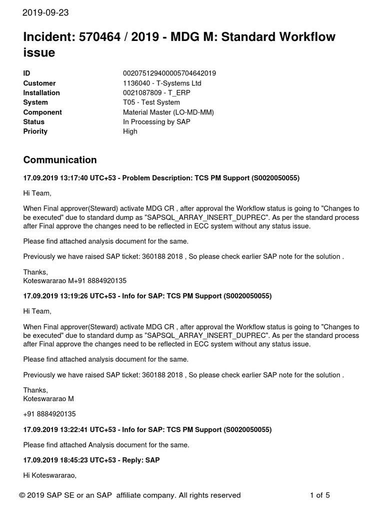 MDG M Standard Workflow Issue | PDF | Information Technology Management ...