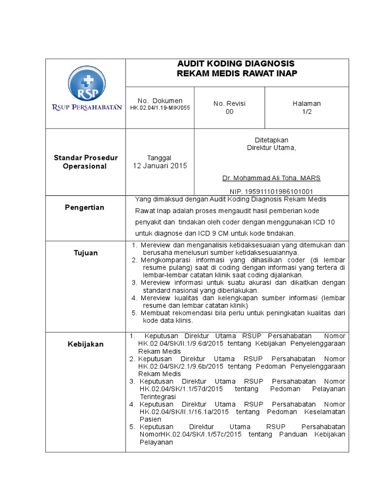 Spo - Audit Koding Diagnosis | PDF