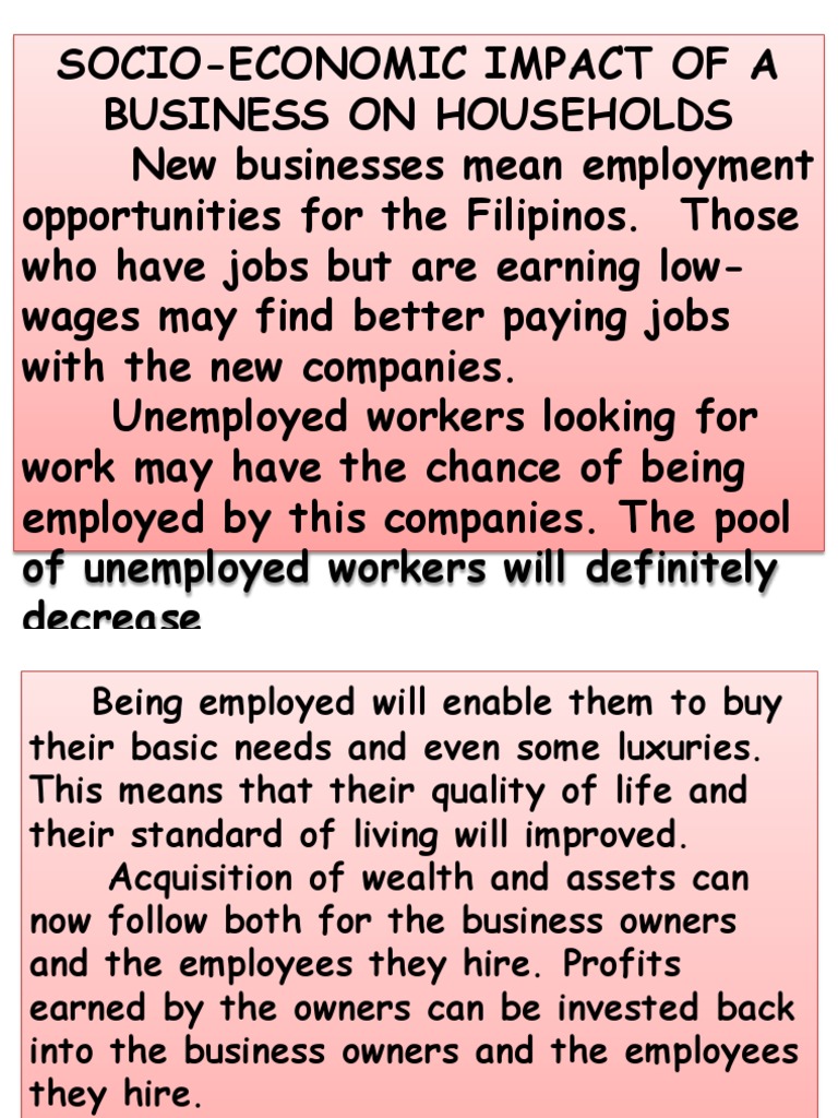 Socio Economic Impact of a Business Continuation | Balance Of Payments ...
