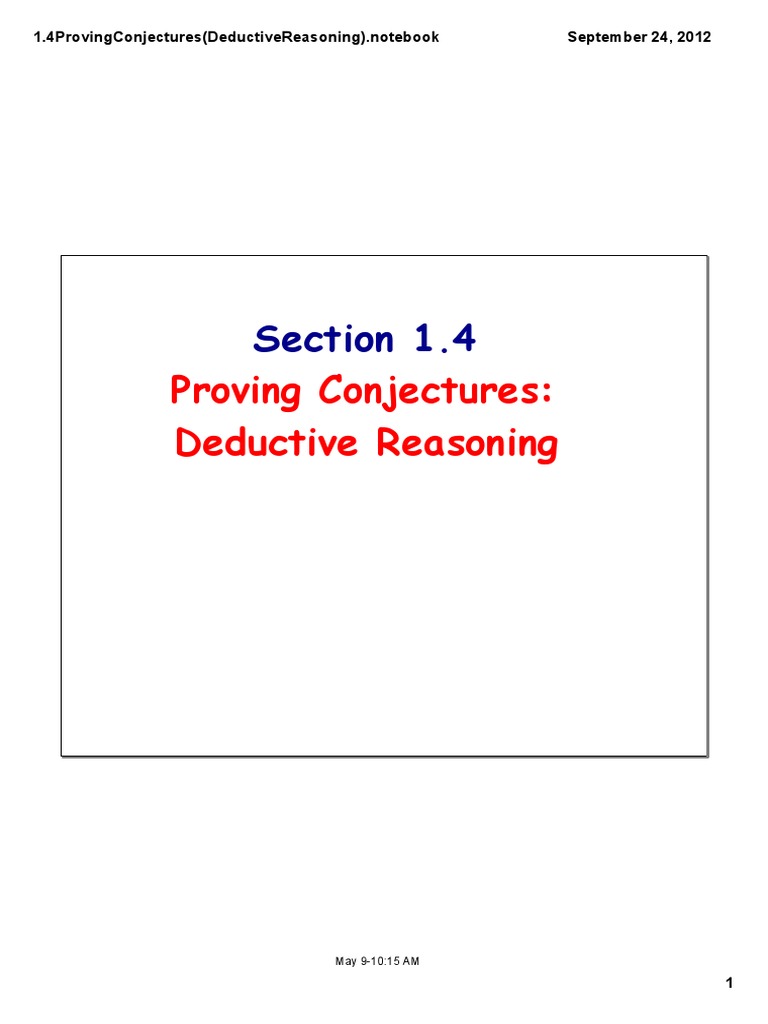 Lesson 4 | PDF | Mathematical Proof | Deductive Reasoning