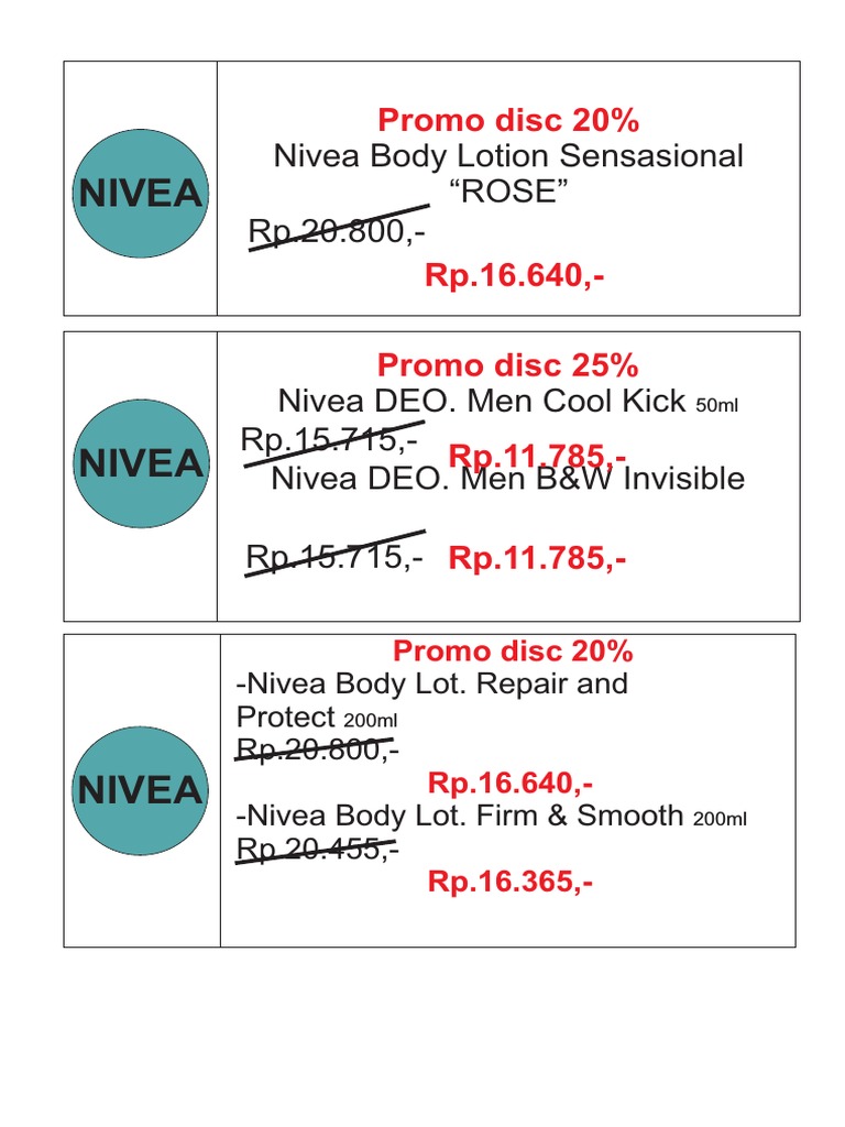 1 Nivea PDF | PDF | Toiletry | Nature