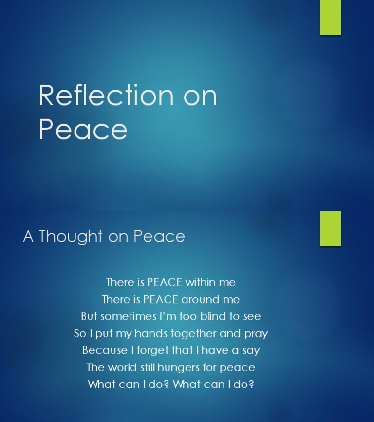 Reflection On Peace | PDF
