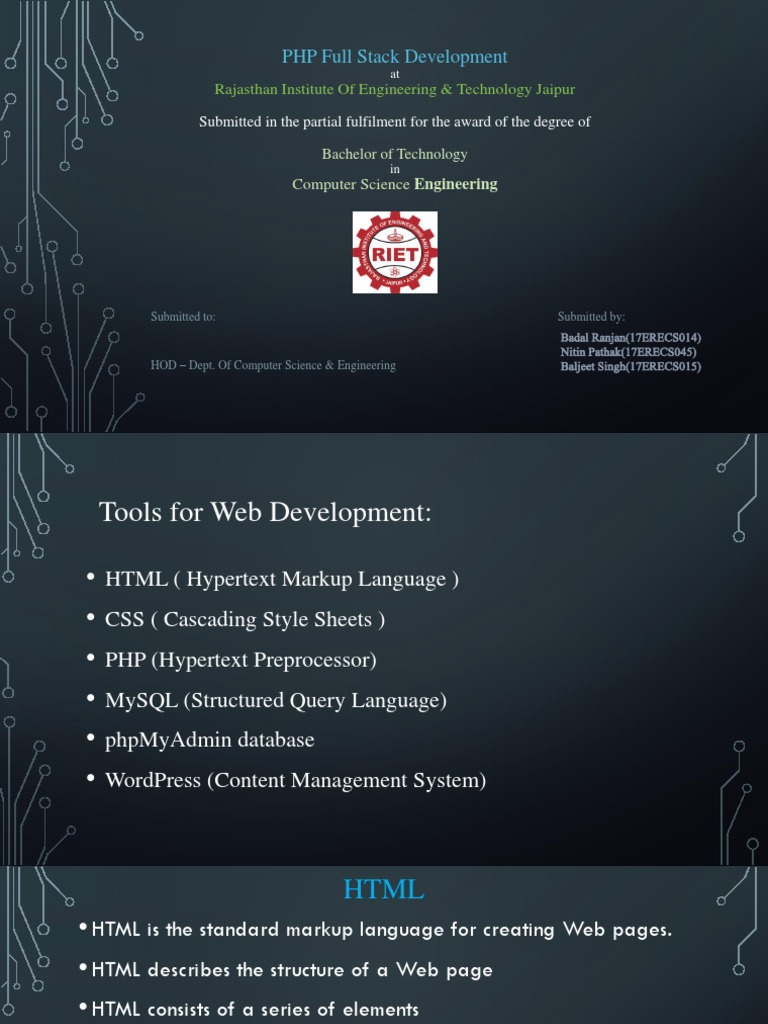 PHP Full Stack Development | PDF | Html | Cascading Style Sheets
