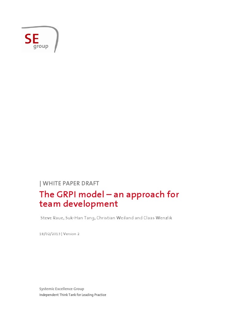 The GRPI model for team development | PDF | Goal | Competence (Human ...