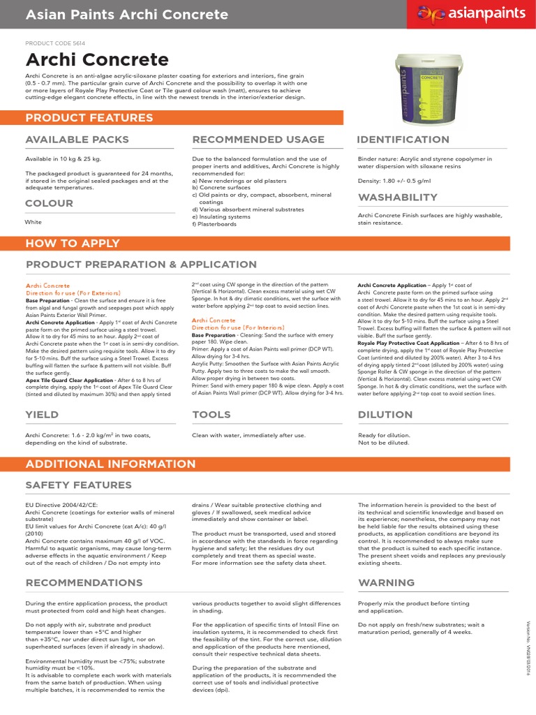 Archi Concrete PDF | PDF | Paint | Concrete