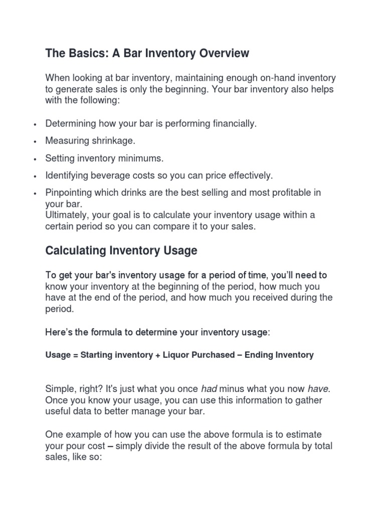 Bar Stock | PDF | Pages (Word Processor) | Inventory