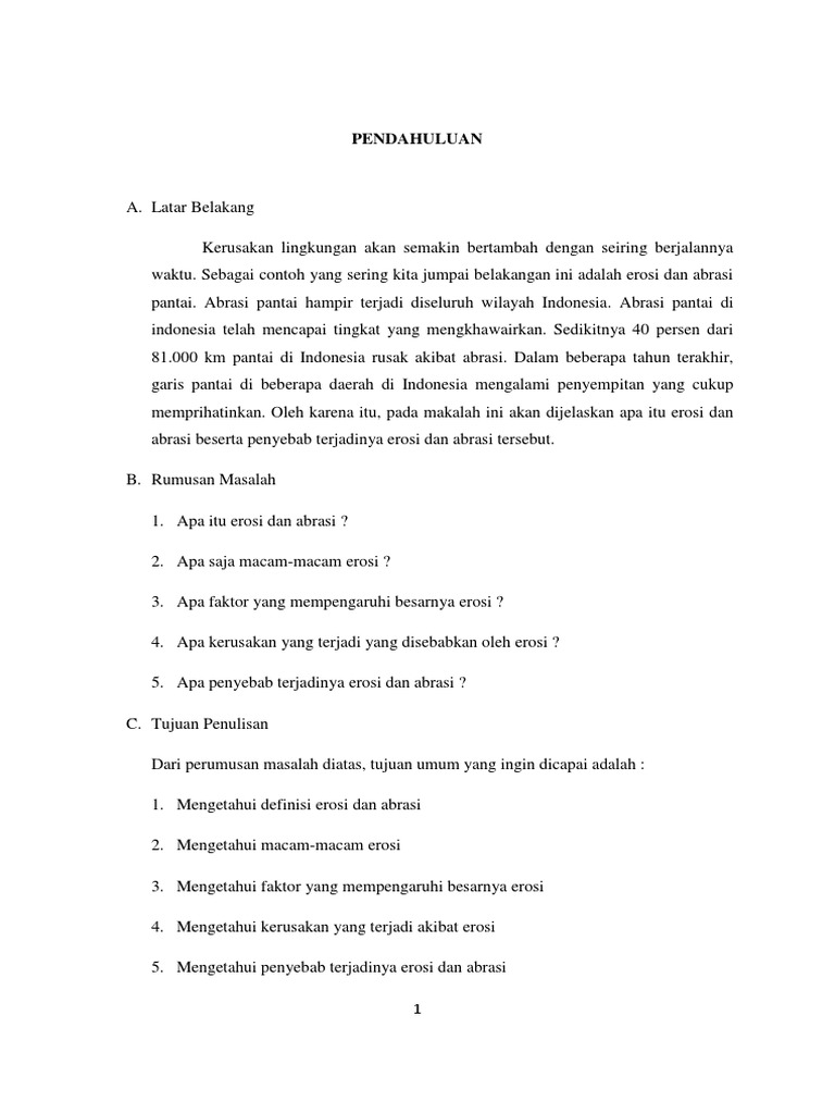 Erosi Dan Abrasi | PDF