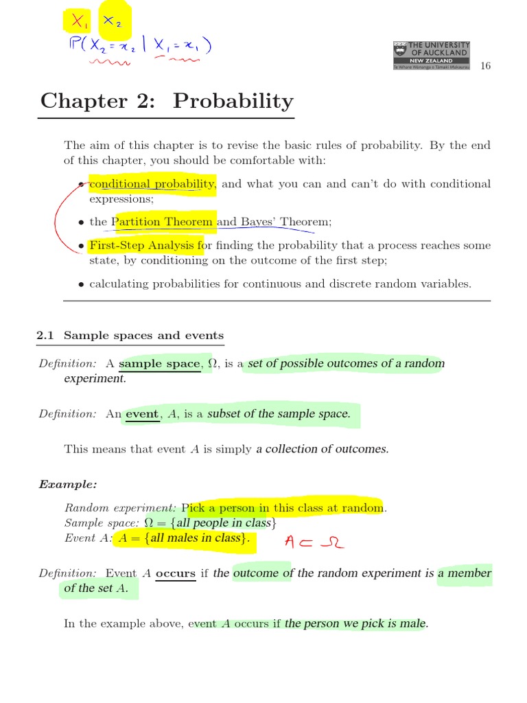 CH 2 Annotated | PDF | Probability Distribution | Random Variable