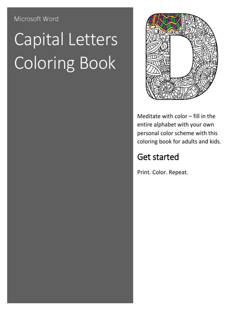 Coloring Books Capital Letters | PDF