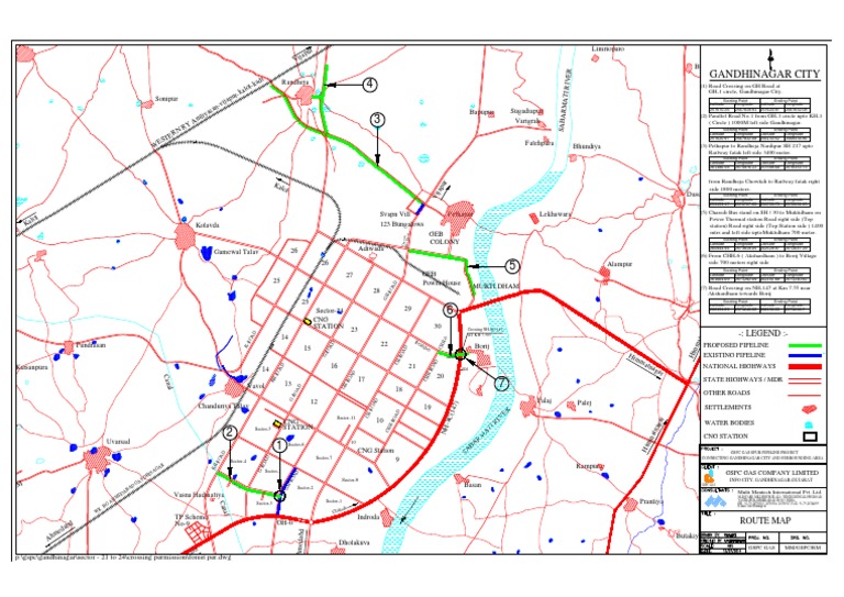 Gandhinagar Map | PDF | Geomatics | Infographics