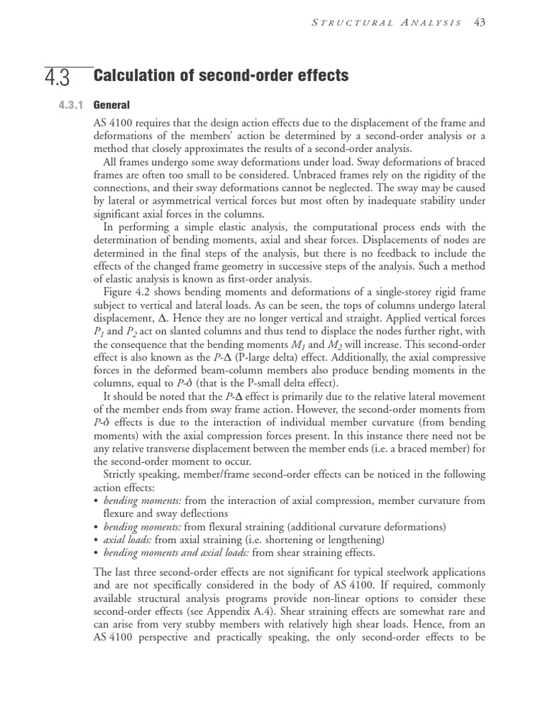 Second Order Effect | PDF | Bending | Deformation (Mechanics)