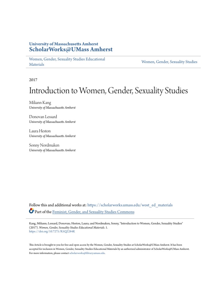 Introduction To Women Gender Sexuality Studies | PDF ...