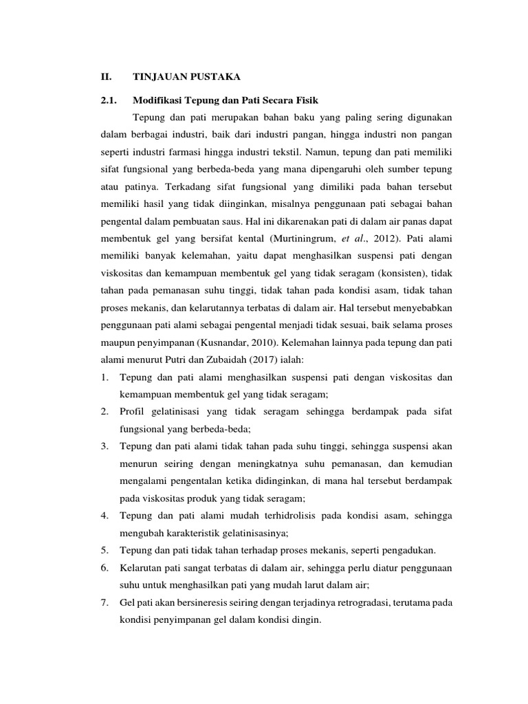 Tipus Modifikasi Pati Dan Tepung | PDF