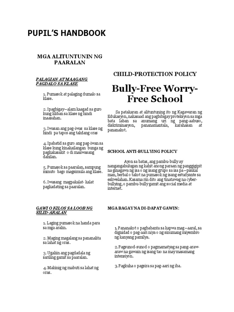 Pupils Handbook | PDF