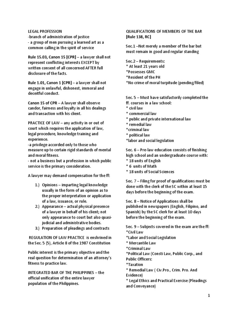 Overview of Legal Profession Regulations | PDF | Disbarment | Lawyer