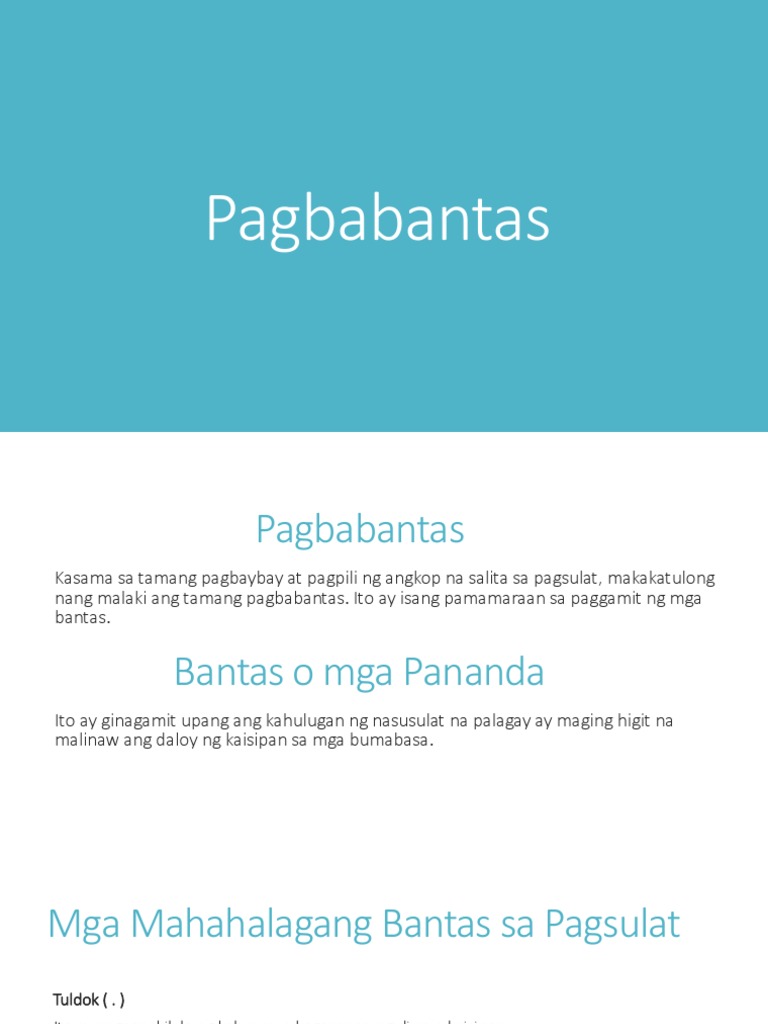 Pagbabantas | PDF