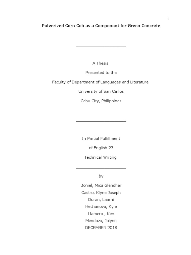 Corn Cob As Component For Green Concrete | PDF | Strength Of Materials ...