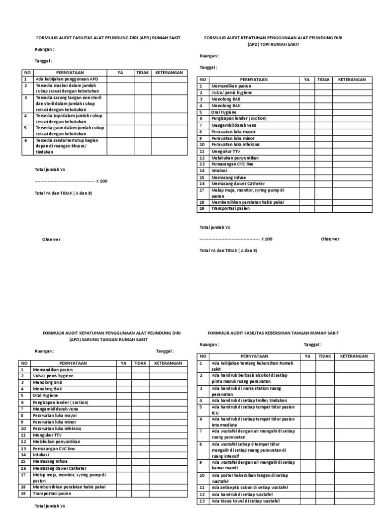 Formulir Audit Ppi | PDF