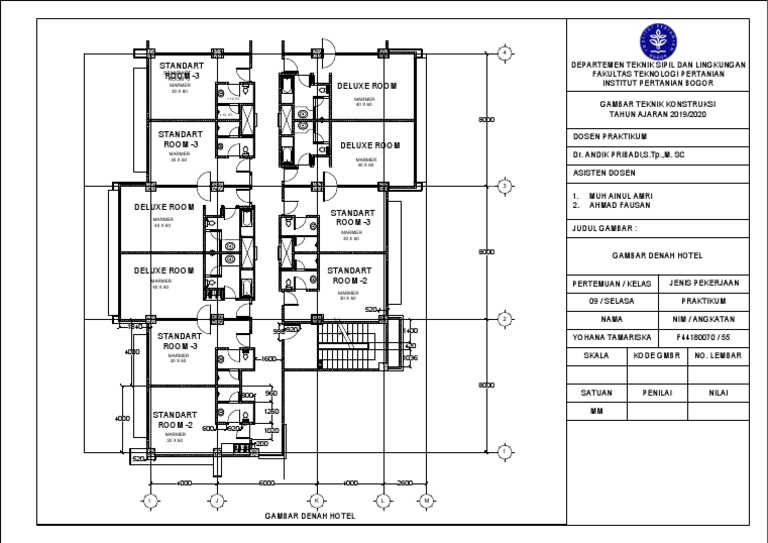 Gambar Denah Hotel: Rencana Tata Letak Kamar dan Fasilitas Hotel ...