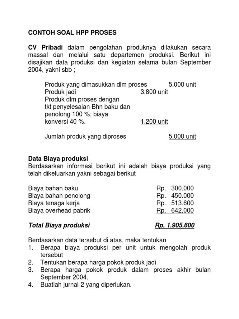 HPP Proses | PDF